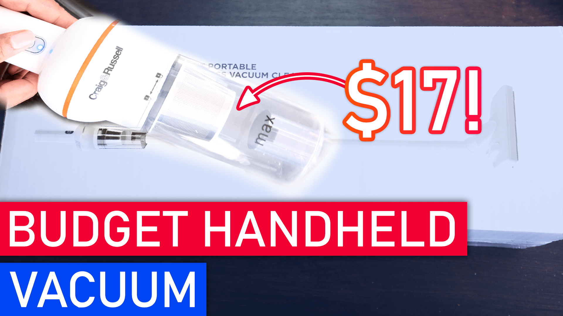 Budget Hand Held Vacuum Cleaner Only $17! - Craig & Russell - YSTech